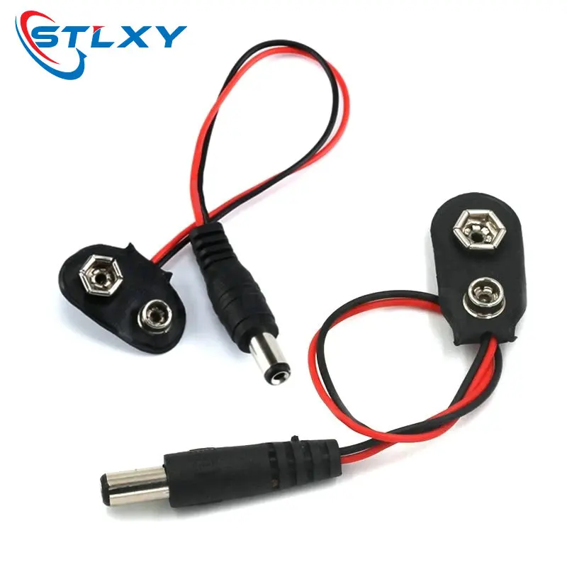 5PCS-9V-DC-Battery-Power-Cable-Plug-Clip-Barrel-Jack-Connector-for ...