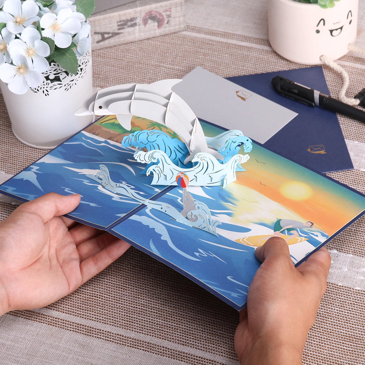 Faire-part - invitation,Carte Pop-Up animaux papillon chien colibri 3D ...