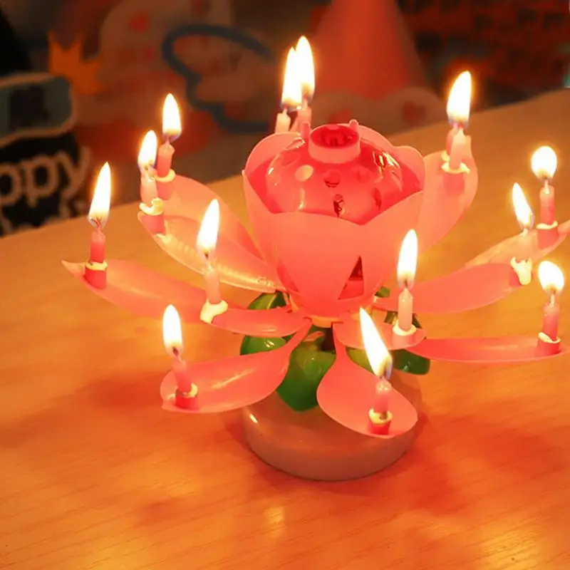 Lotus birthday candle store