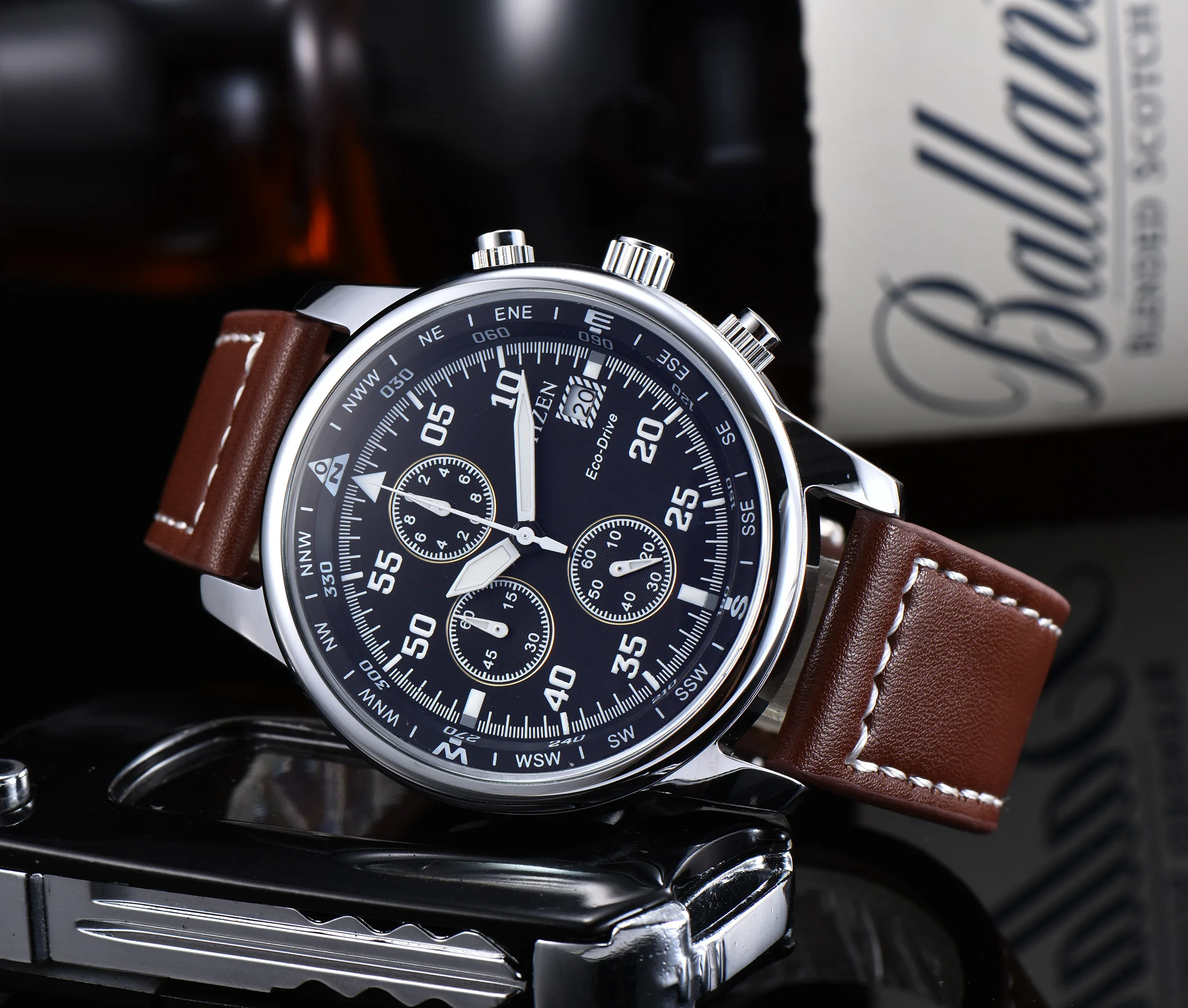 CITIZEN-reloj-de-lujo-para-hombre-cron-grafo-de-cuarzo-deportivo ...