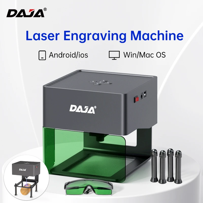 DAJA Mini máquina de grabado láser DJ6 para carpintería, 3W, madera ...