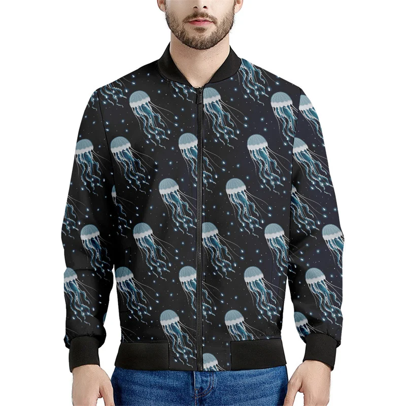 Cute-Animal-Jellyfish-3d-Printed-Jackets-For-Men-Women-Zipper ...
