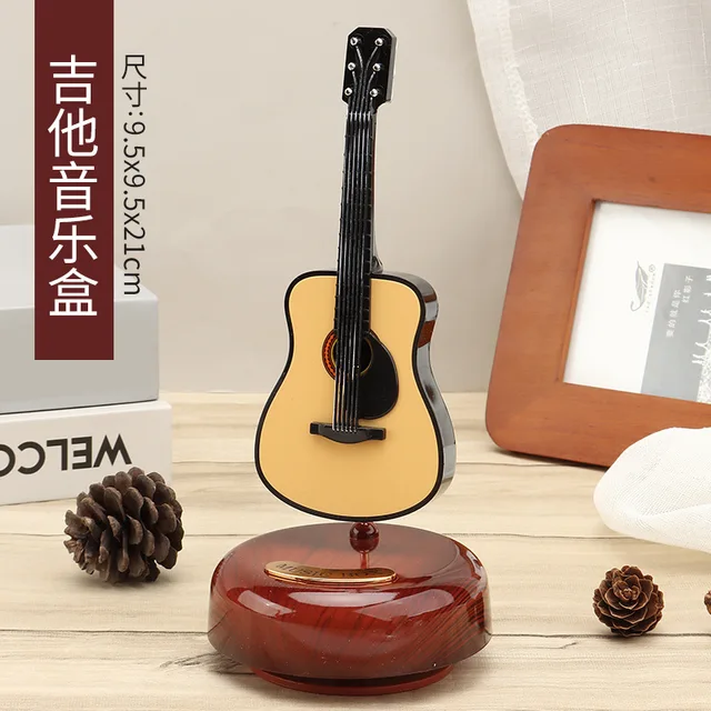 Retro Musical Instrument Music Box Music Decoration Octave Box Rotary ...