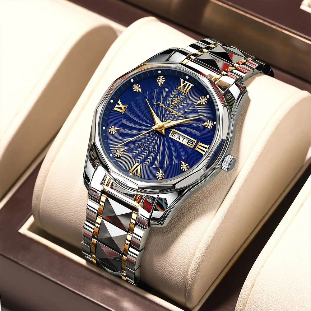 Men Business Watch Luxury Blue | Watch Men Blue Luminous Luxury - Men ...