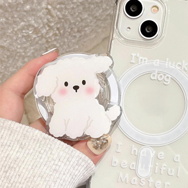 Korean-Cute-Cartoon-Puppy-Magnetic-Holder-Grip-Tok-Griptok-Phone-Stand ...