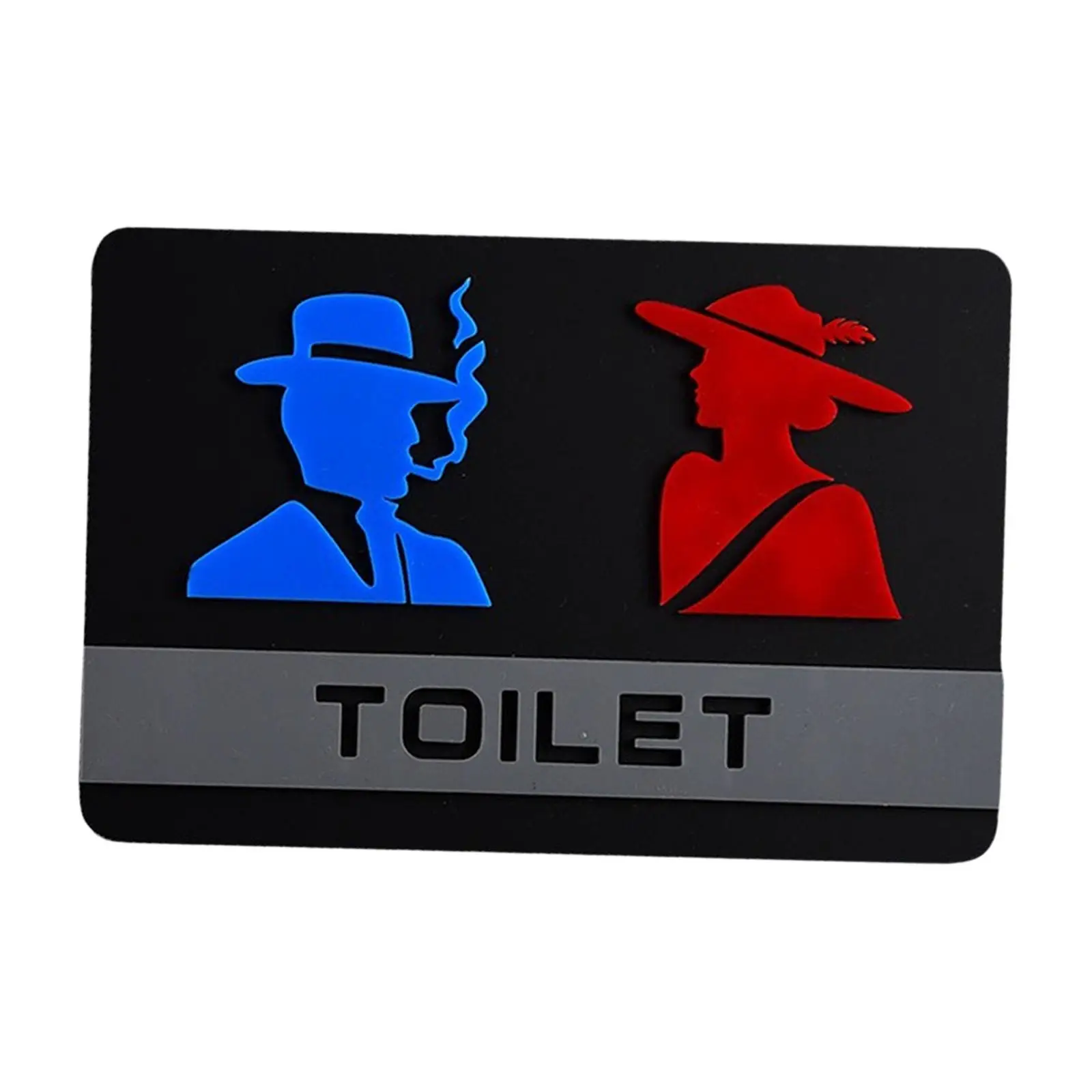 Acrylic Toilet Sign WC Sign Men Women Universal Toilet Door Sign ...