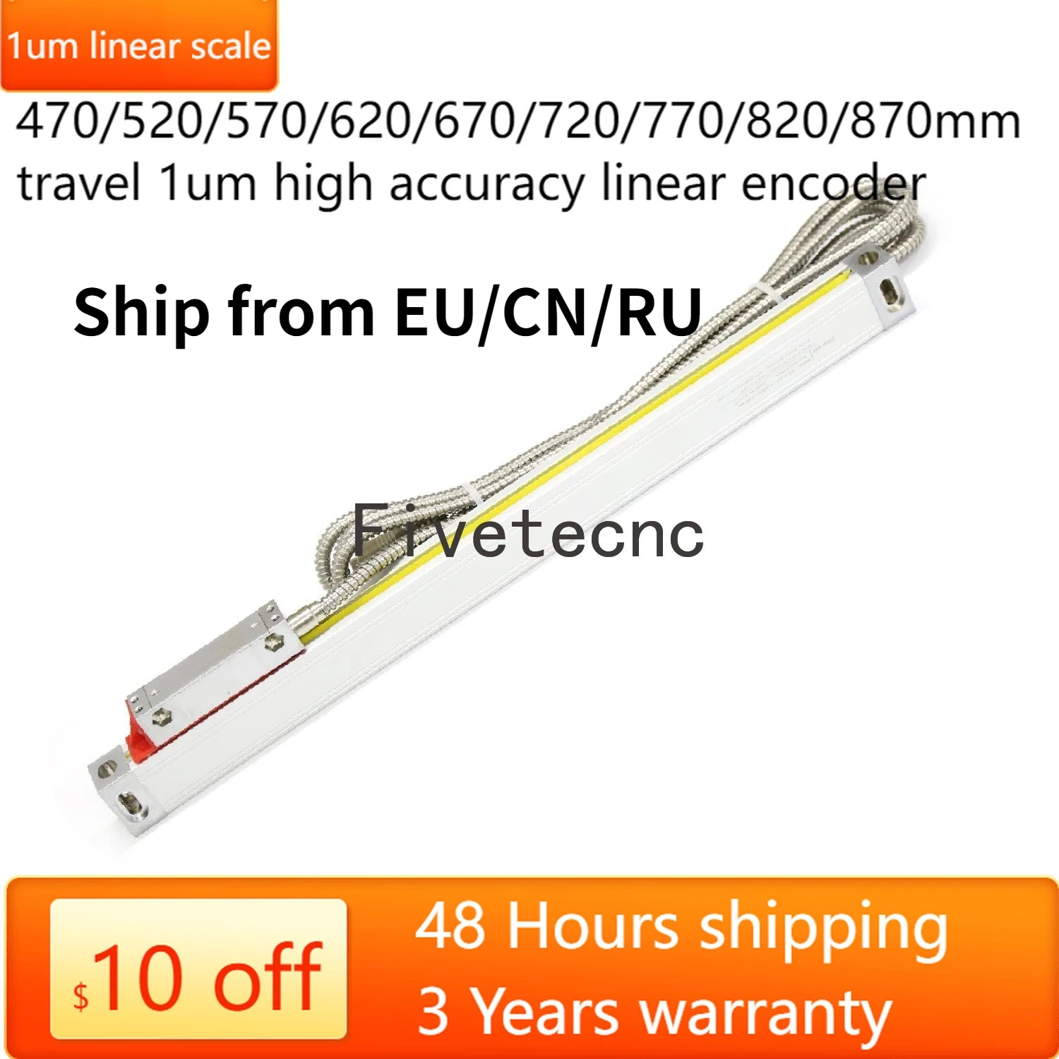 FTN1-YE-Linear-Scale-470-870mm-1um-Travel-0-001mm-Linear-Encoder-Sensor ...
