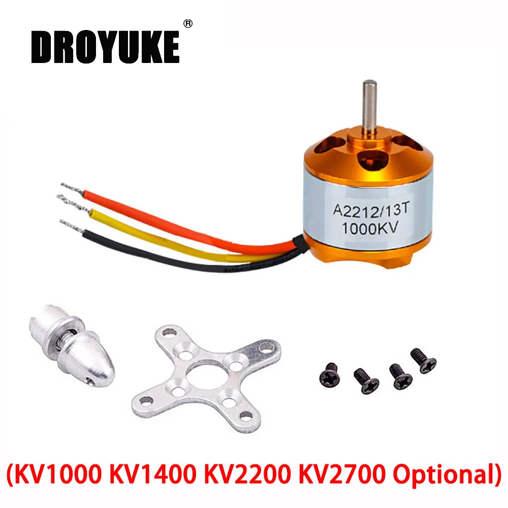Motor sin escobillas A2212 930KV 1000KV 1400KV 2200KV 2200KV 2700KV ...
