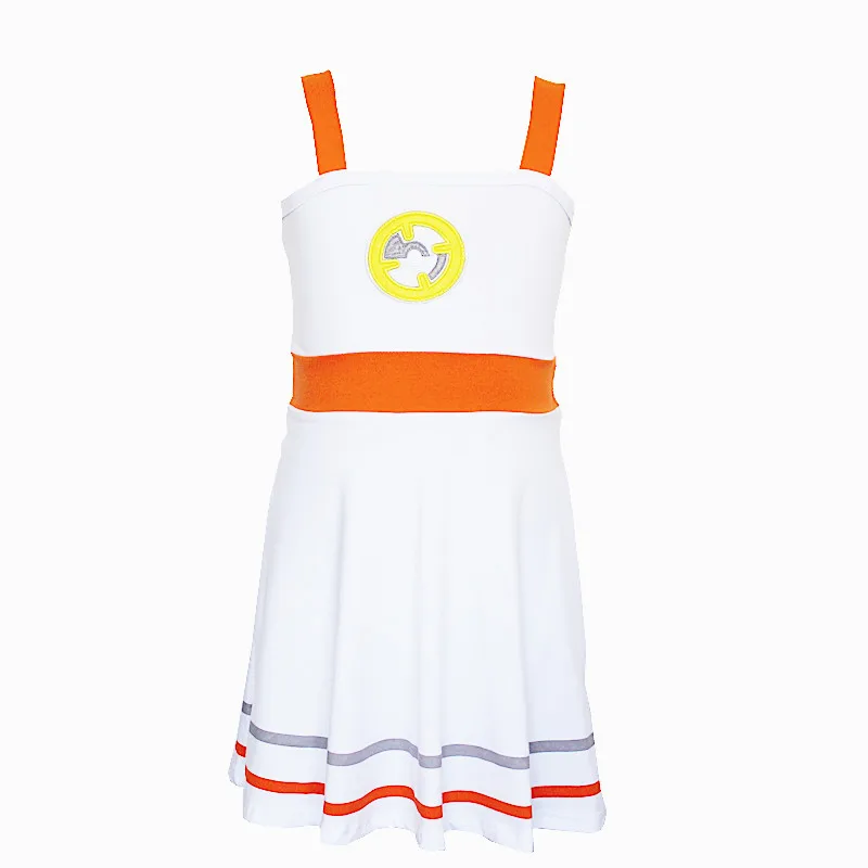 Girls Orange Robot Dress BB8 Darth Vador C3PO Chebecca Play Daily Party ...