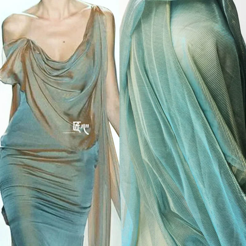 Gradient Mesh Fabric Perspective Dress Creative Designer Clothing ...