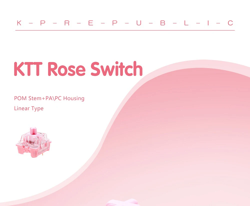 KTT Rose Switch Linear 63g MX switch for Mechanical Keyboard Factory L ...
