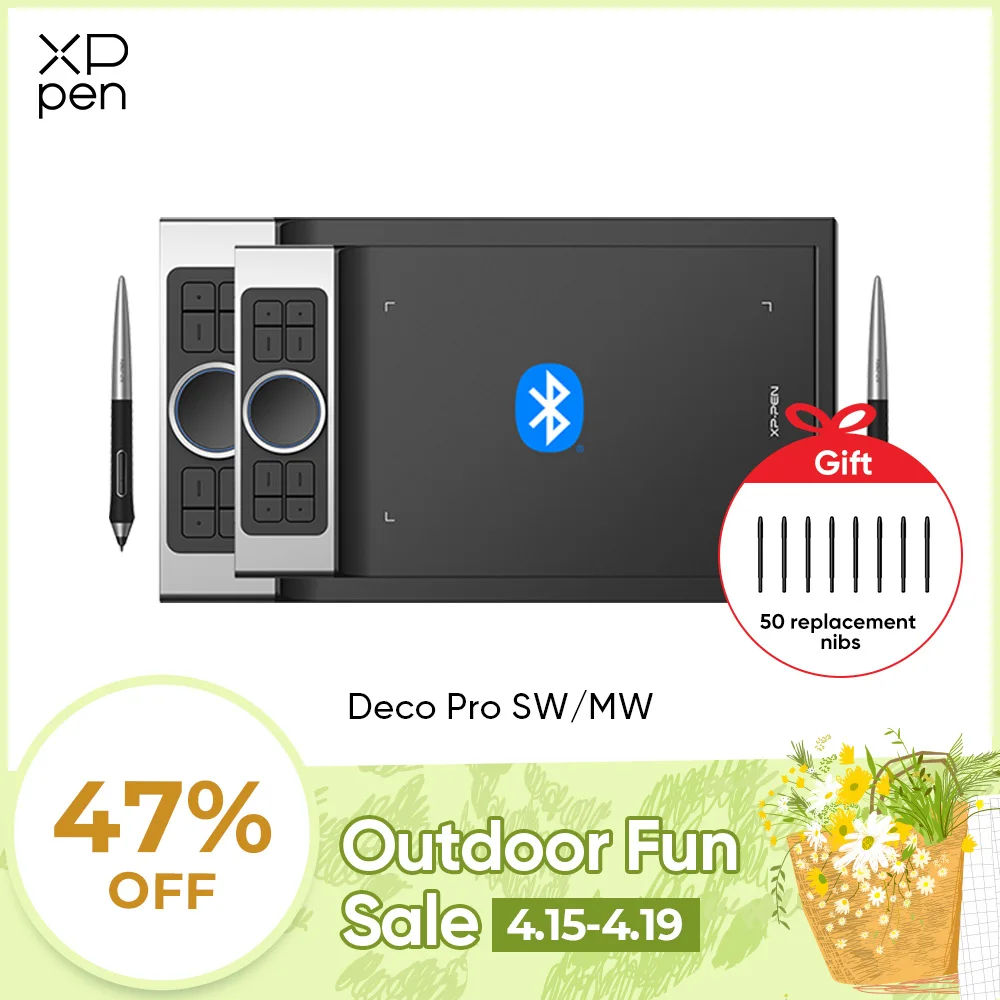 XPPen-Deco-Pro-SW-MW-Digital-Draw-Tablet-Bluetooth-Wireless-Connection ...