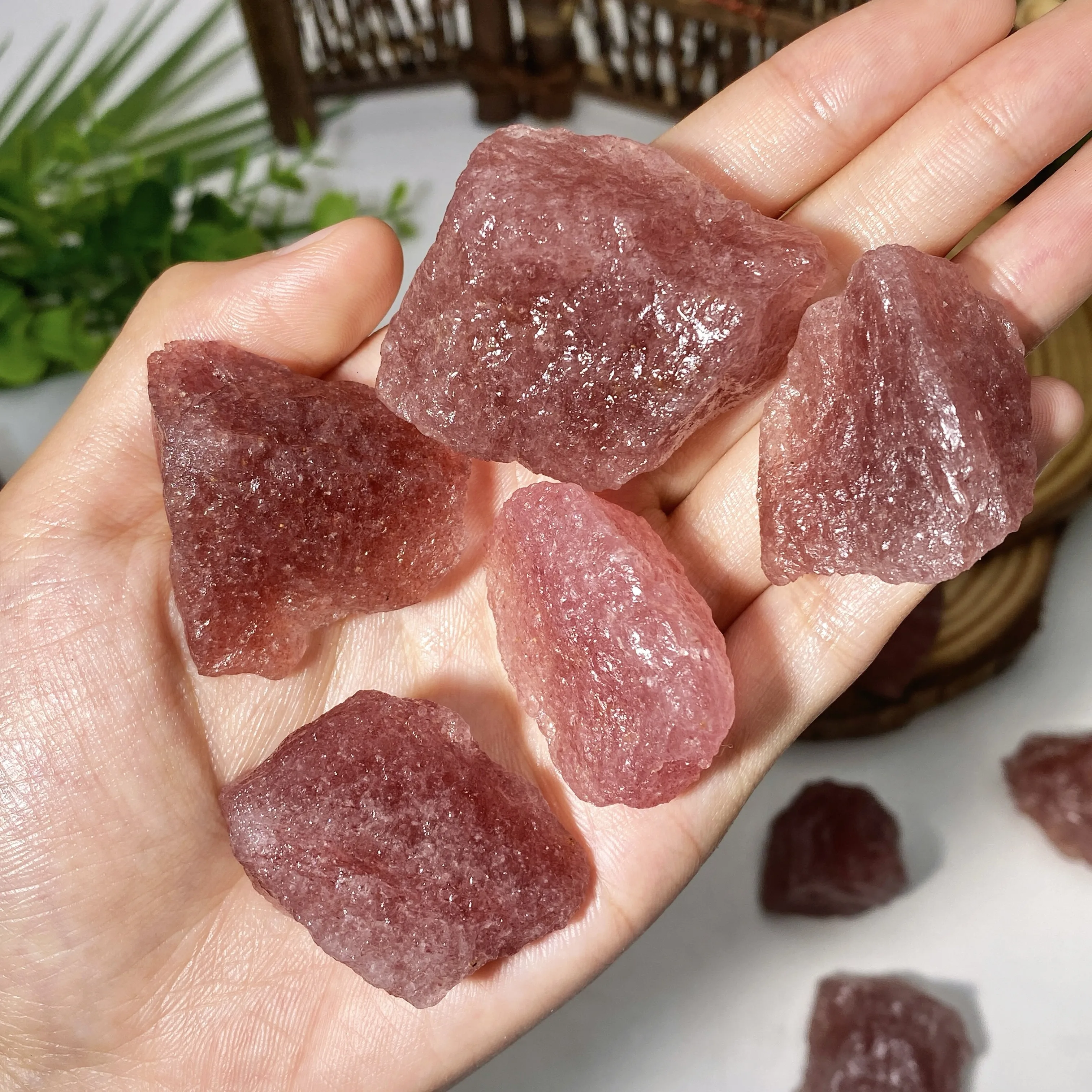 1PC-High-Quality-Random-Strawberry-Raw-Stone-Natural-Crystal-Raw-Stone ...