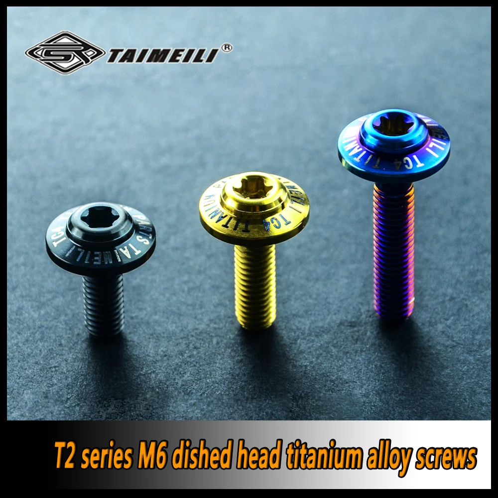 TAIMEILI-1pcs-Titanium-alloy-Bolt-T2-Series-Dished-Screw-M6-x10-16-20 ...
