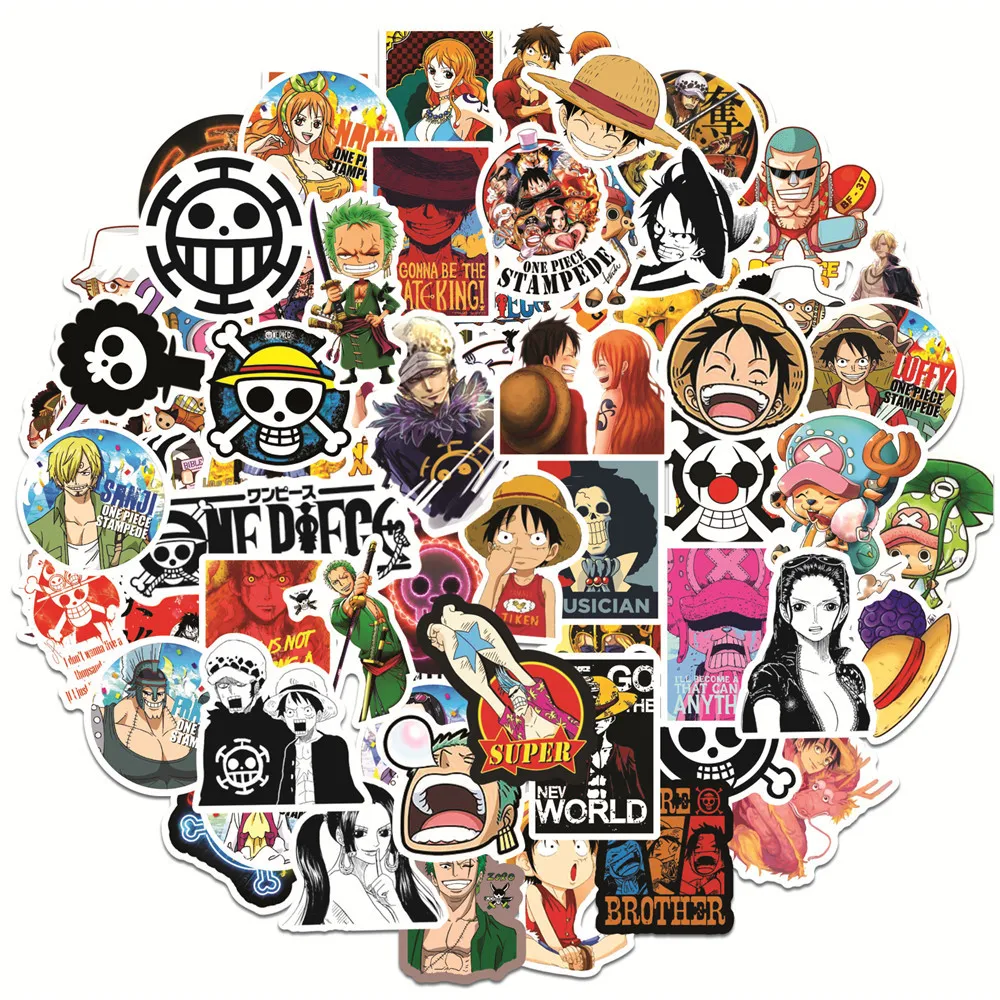 Cartoon-Anime-Luffy-ONE-PIECE-Stickers-for-Suitcase-Skateboard-Guitar ...