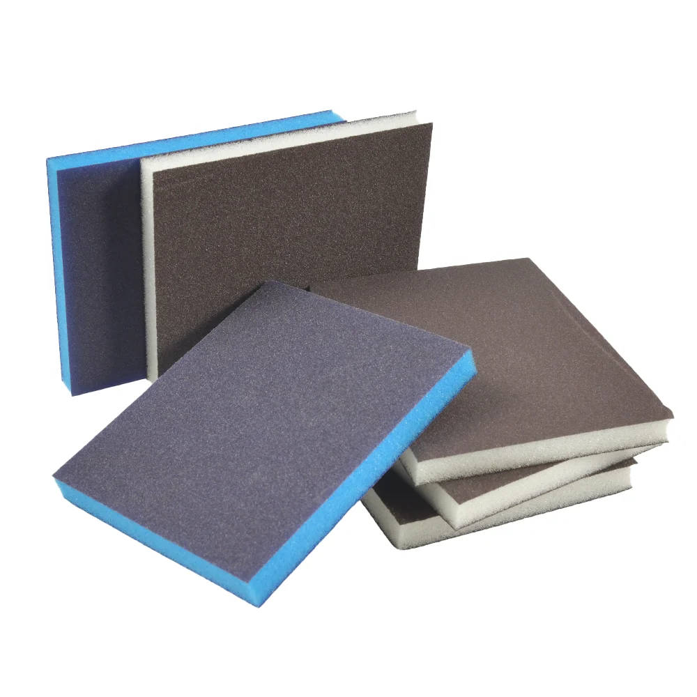 1PC High Quality Polishing Sponge Sand Double Sided Gray Blue Sponge ...