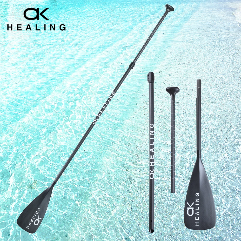 Paddle de Sup em Fibra de Carbono de 620g com 3 Seções e Lâmina Única ...