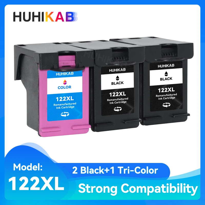 HUHIKAB-122XL-Ink-Cartridge-Replacement-For-HP-122-Deskjet-3050a-3051a ...