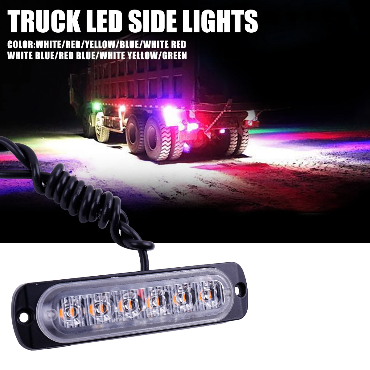 12v-24v-truck-Led-Warning-Side-light-Grid-beacon-LED-strip-light-Car ...
