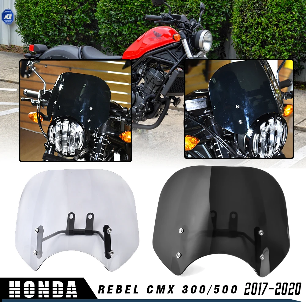 Windshield-For-Honda-Rebel-CMX-300-500-2017-2018-2019-2020-2021 ...