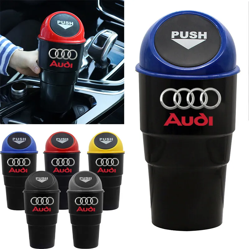 ABS-Trash-Can-Car-Flip-Storage-Bucket-Garbage-Can-for-Audi-Sline-S4-RS7 ...