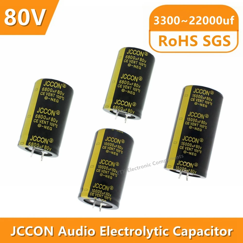 1PCS-JCCON-80V-3300uf-4700uf-6800uf-8200uf-10000uf-15000uf-22000uf-25x40-25x50-30x50-35x60 ...