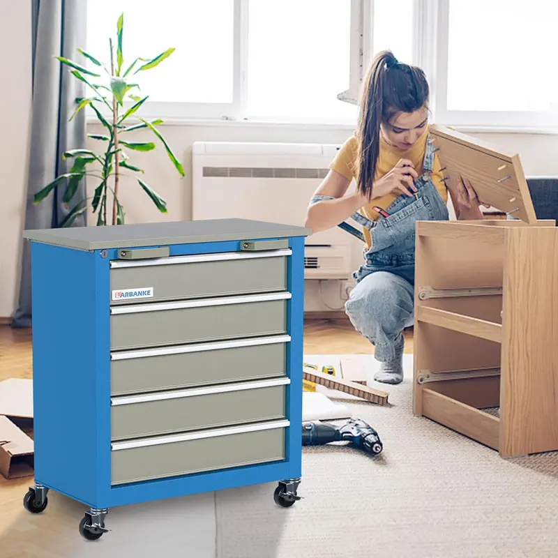 AIRAJ-Tool-Cart-5-Layer-Professional-Tool-Cabinet-Garage-Rust-Proof ...