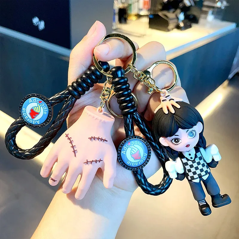 Wednesday-Addams-Silicone-Keychain-Anime-Addams-Figure-Doll-Backpack ...