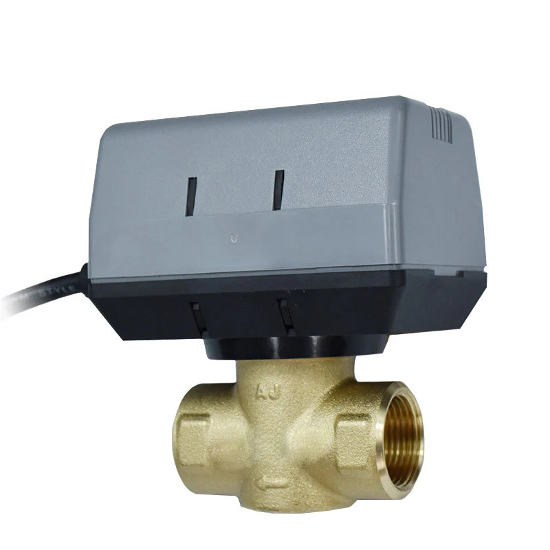 1/2'' 3/4'' 1'' Brass Motorized Globe Valve AC220V 2 Way Electric Shut ...