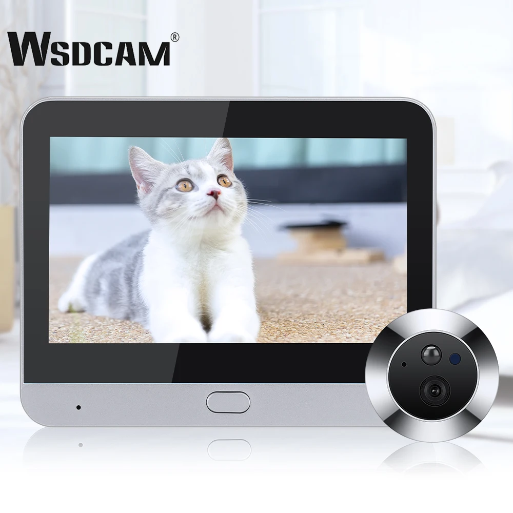 Wsdcam-120-Wide-Angle-Door-Peephole-Camera-One-Way-intercom-Video-Eye ...