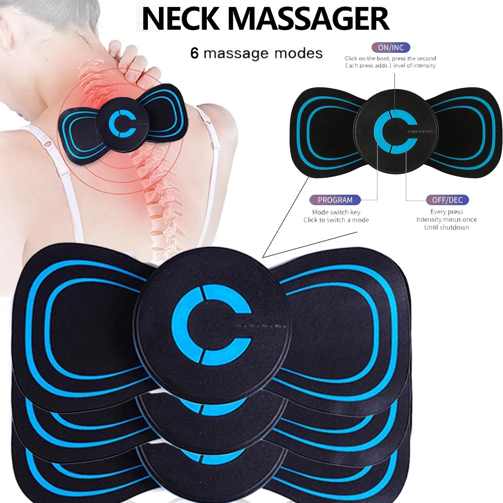 EMS-Mini-Portable-Electric-Pulse-Neck-Massager-Cervical-Back-Muscle ...