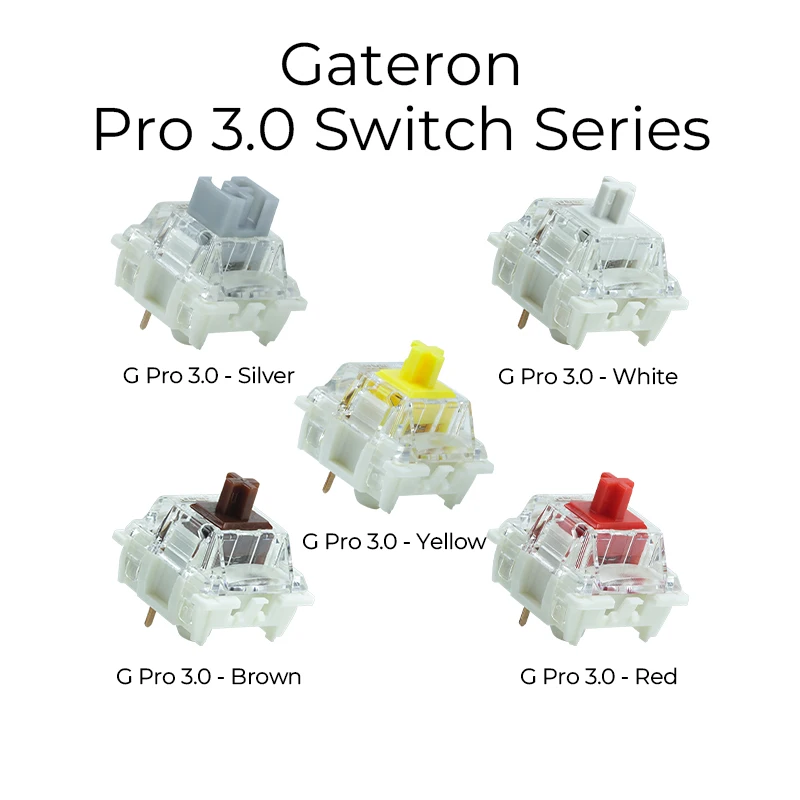 Gateron-G-Pro-3-0-Linear-Switch-Series-White-Yellow-Silver-Brown-Red ...