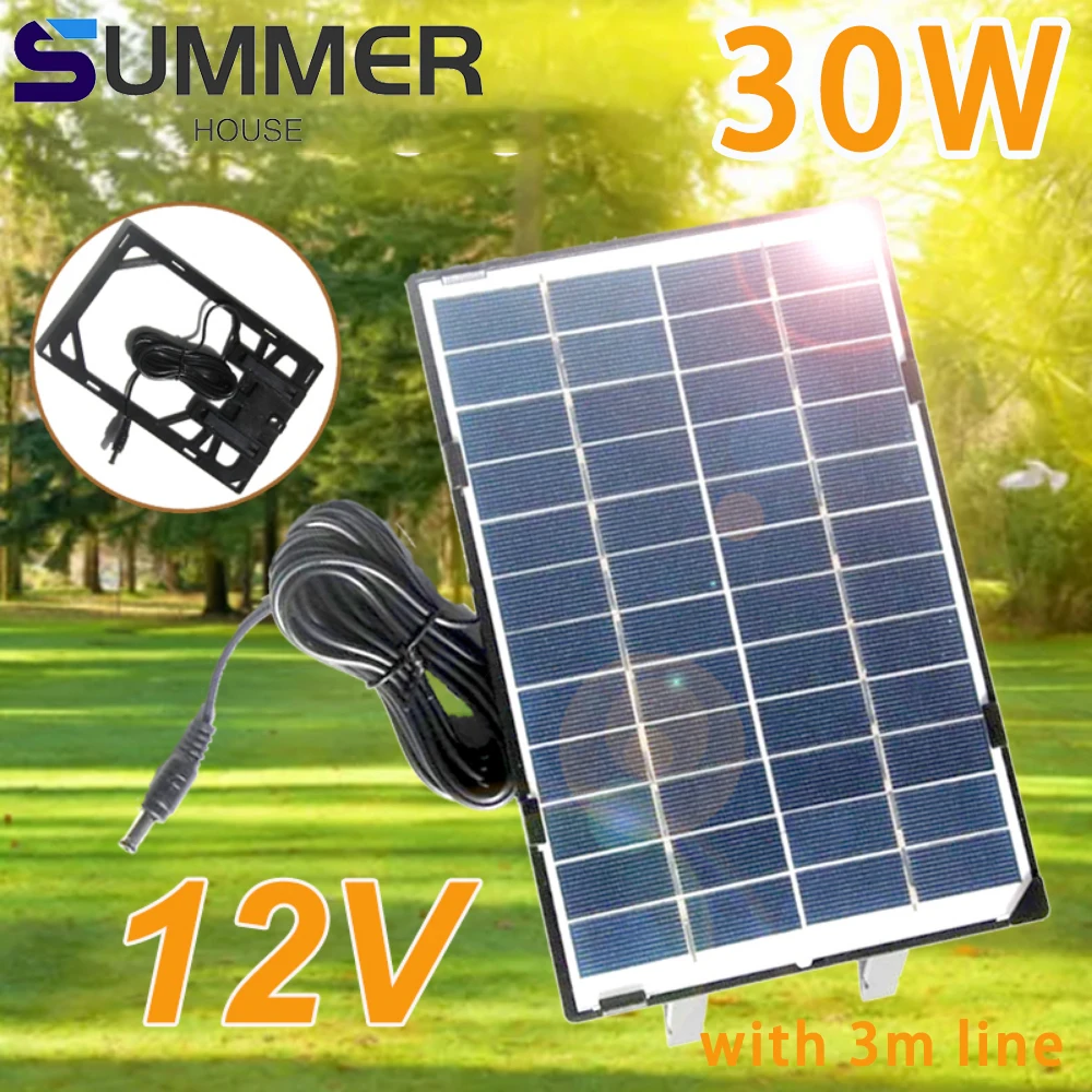 Panneau Solaire Portable 30w, Kit Complet, Étanche, Pour Camping En ...
