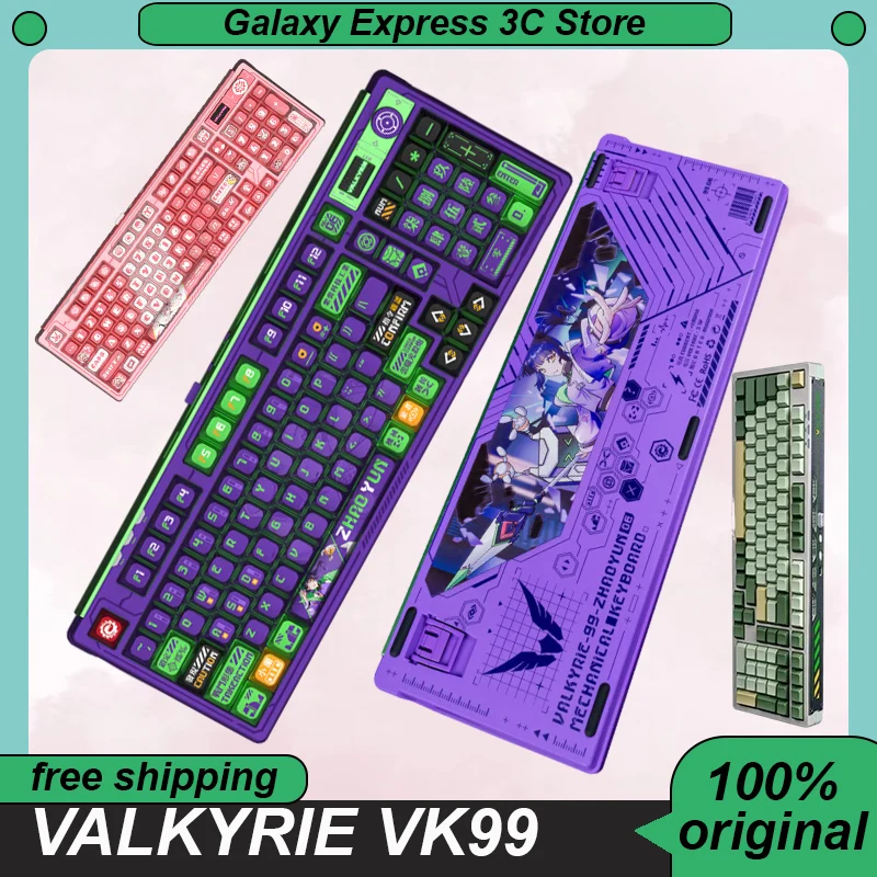 VALKYRIE VK99 Mechanical Keyboard Tri-mode Wireless Hot Swap RGB ...