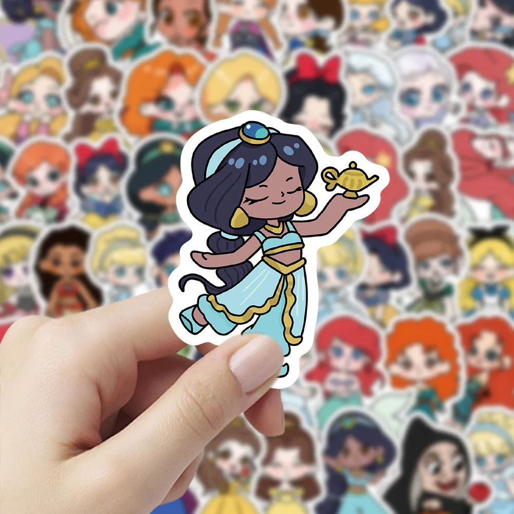 10/30/50/100PCS Disney Princess Stickers Cartoon Cute Little Girl ...