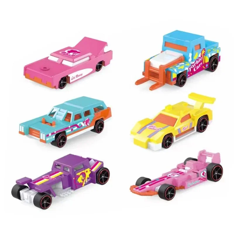 6Pcs-set-Alloy-Colorful-Car-Toys-Cute-MINI-Girl-Pink-Retro-Racing-Model ...