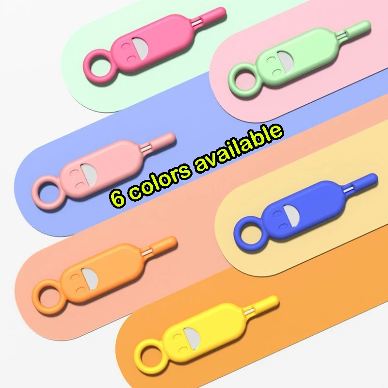 2IN1SIM Card Removal Needle Pin with Protector Holder Anti-Lost Phone ...