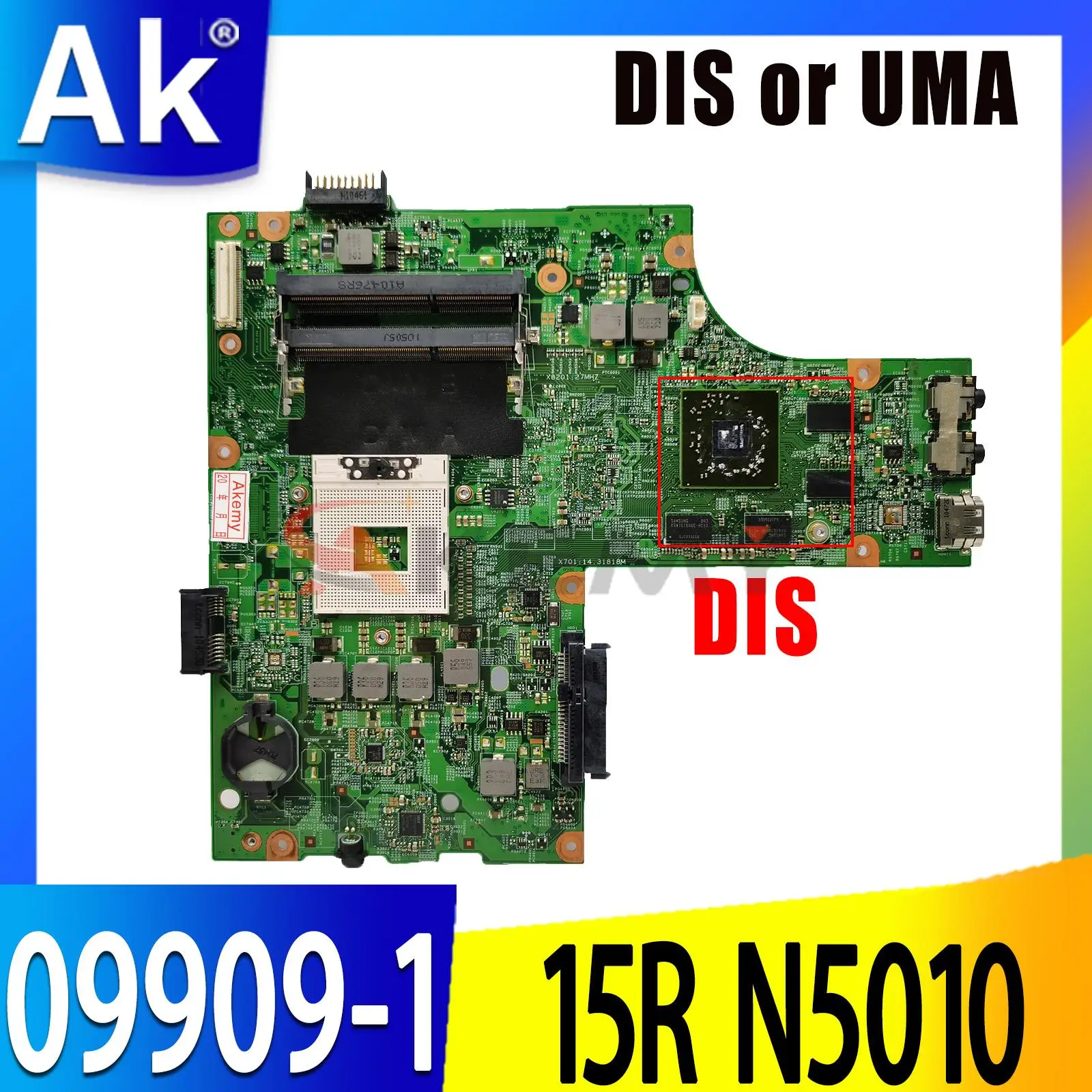 Placa base para portátil DELL Inspiron 15R N5010, CN 0VX53T, 09909 1 MB ...