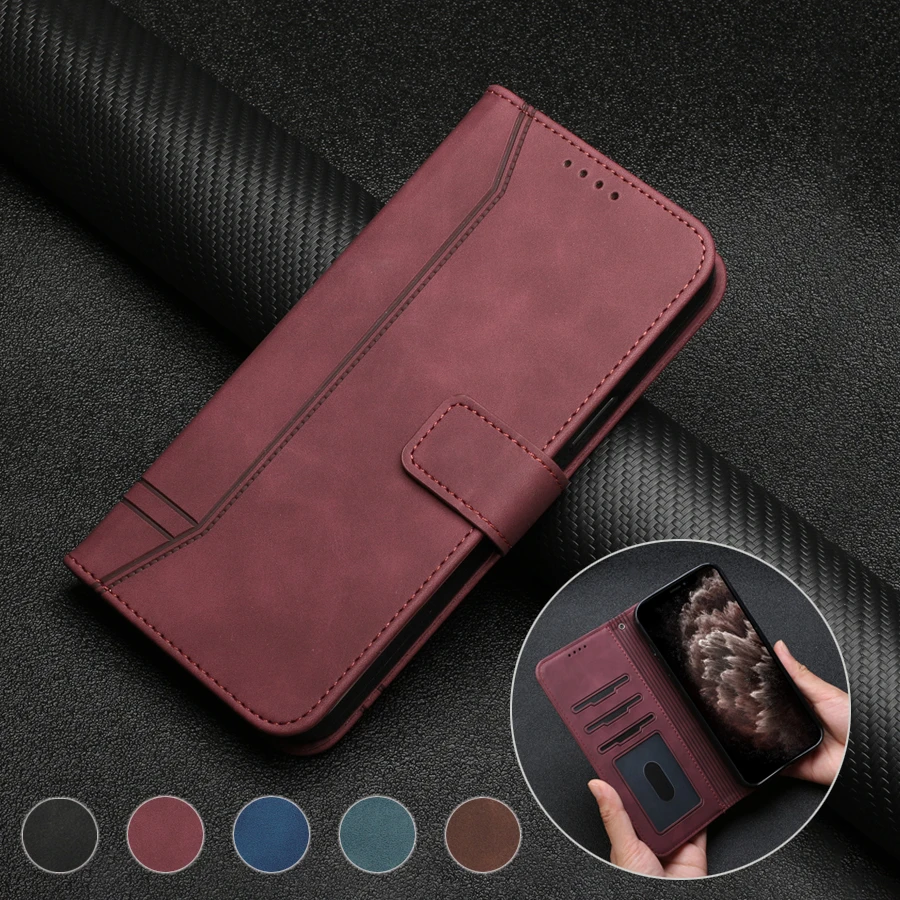 Luxury Wallet Hand Strap Leather Case For iPhone 14 Pro Max 13 Pro Max ...