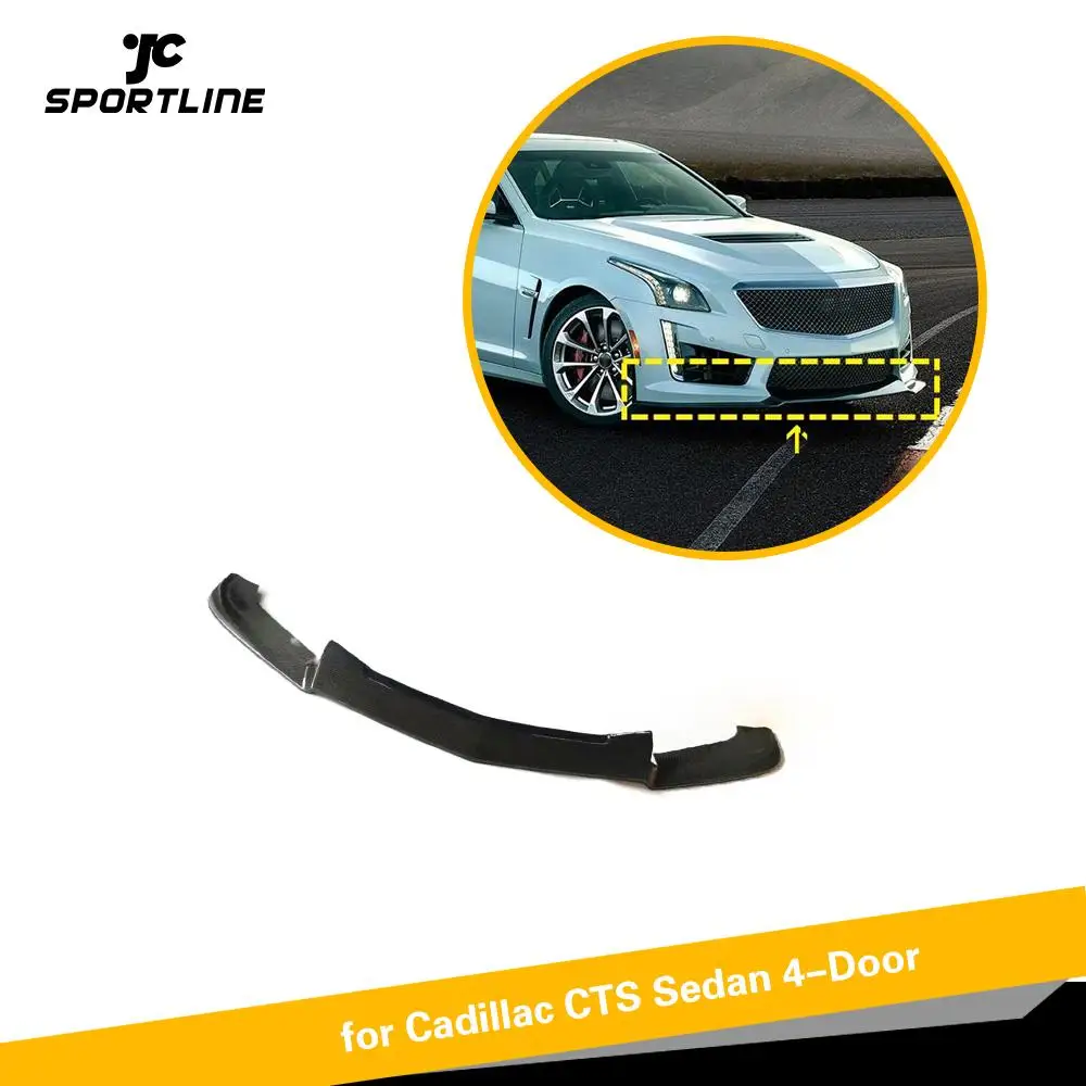 Carbon Fiber Front Bumper Lip Chin Spoiler For Cadillac CTS-V Sedan ...