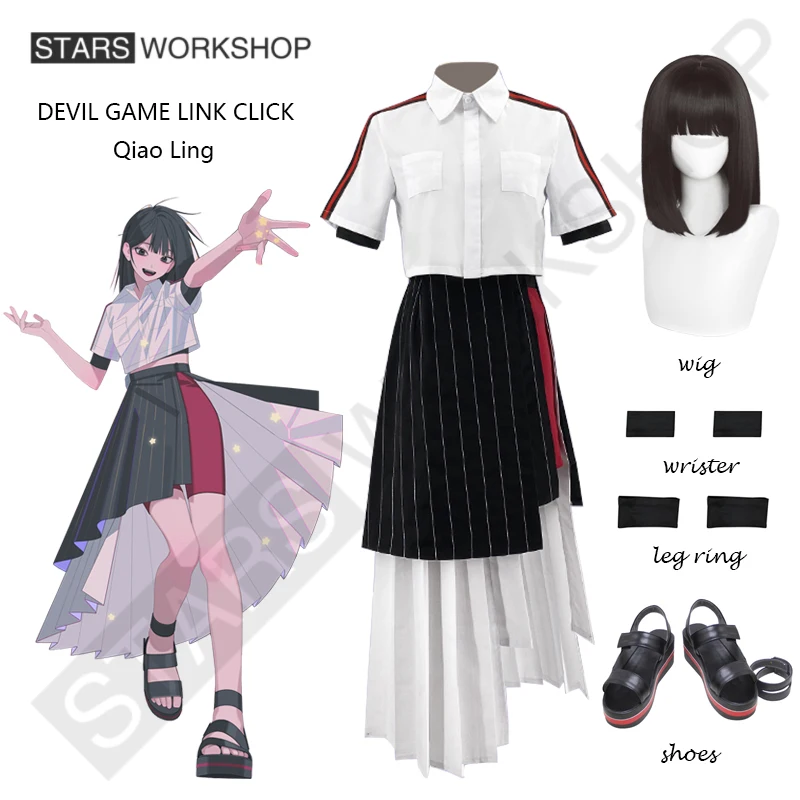 Anime-DEVIL-GAME-LINK-CLICK-Qiao-Ling-Cosplay-Costumes-Women-Shirt ...