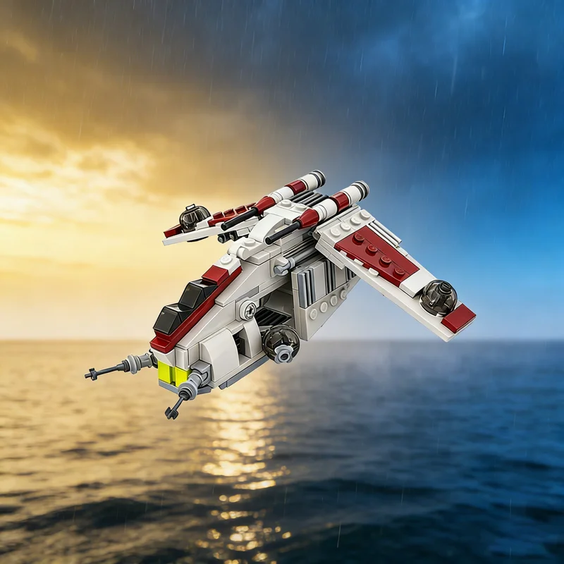 207pcs MOC LAAT Republic Gunship Mini Scale Star Battle Model Building ...