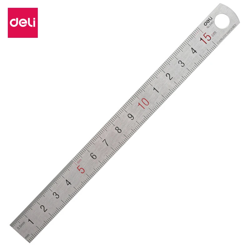 Deli 1 PC Metric Rule 15cm Steel Scale Durable Precision Measuring Tool ...