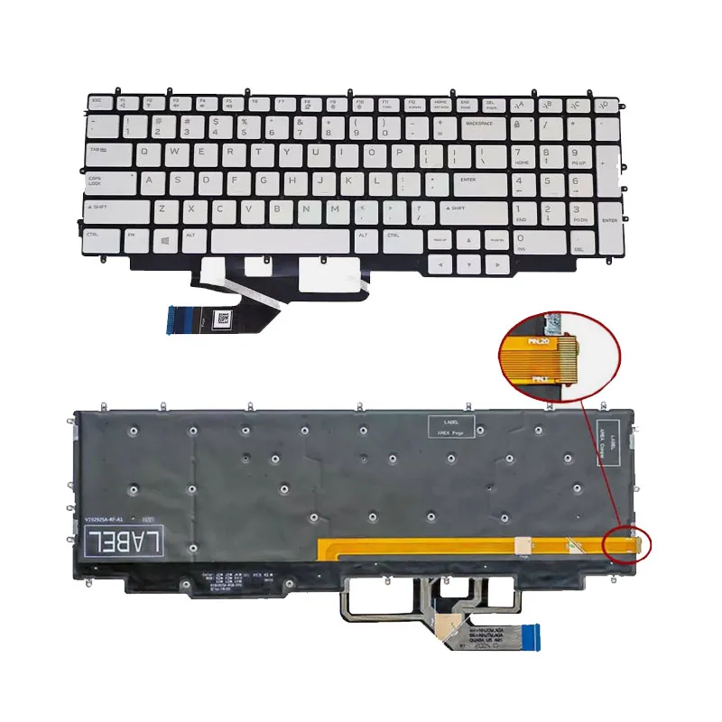 New-US-For-Dell-Alienware-P45E-P45E002-Laptop-Keyboard-RGB-Backlit ...