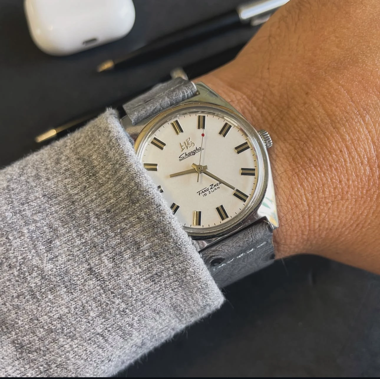 36mm Shanghai Men's Watch Retro 7120 Manual Mechanical Movement ...