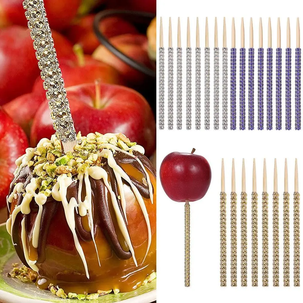 12Pcs-Rhinestone-Bling-Bamboo-Candy-Apple-Sticks-for-Cake-Pop-Chocolate ...