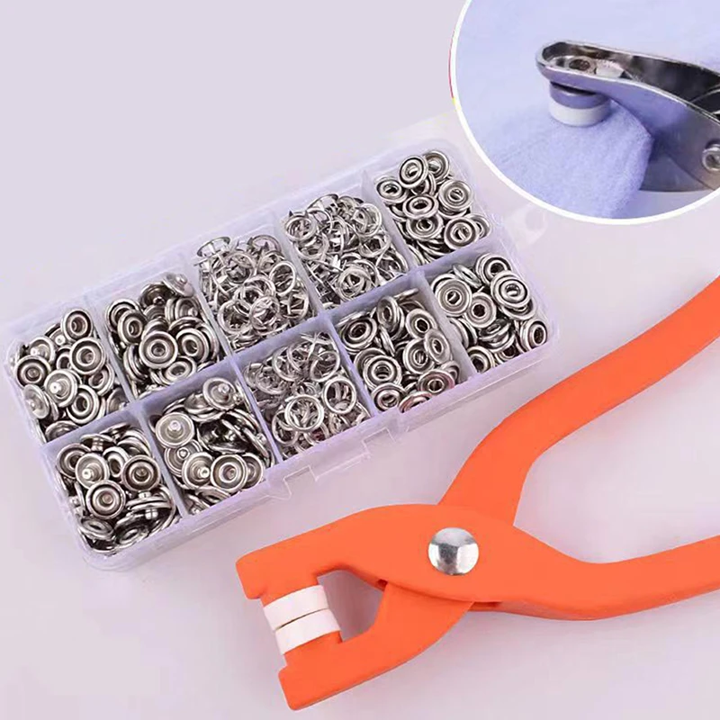 50-100PCS-Plier-Tool-Metal-Sewing-Buttons-Five-claw-Buckle-Metal-Snap ...
