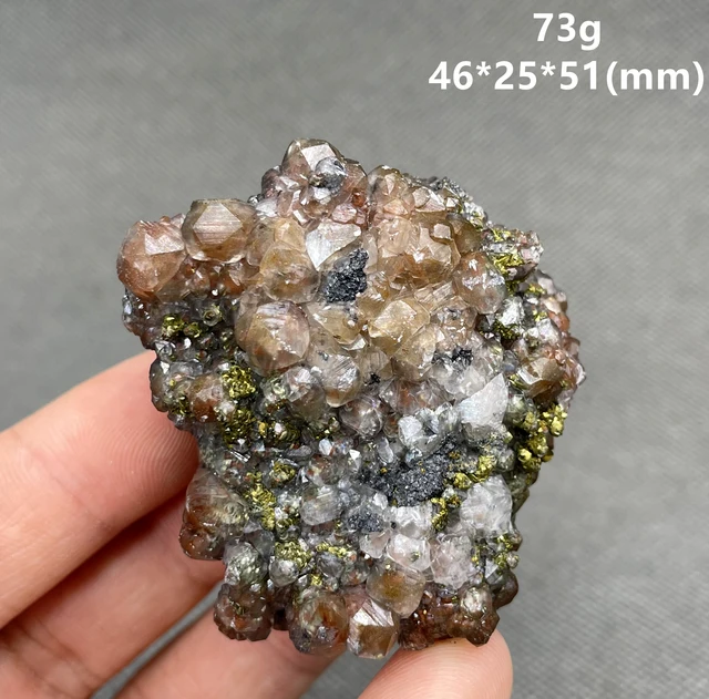 BEST! 100% Natural Fluorescent calcite and chalcopyrite Symbiotic ...