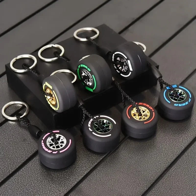 Luxury-Mini-F1-Racing-Tire-Keychain-Car-Key-Accessories-Toy-gifts-PVC ...