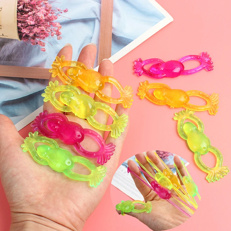 15Pcs-Funny-Frog-Catapult-Launch-Slingshot-Elastic-Flying-Finger-Sticky ...
